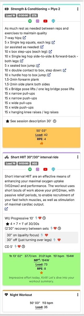 Strava app activity types for Strength & Conditioning workouts ...